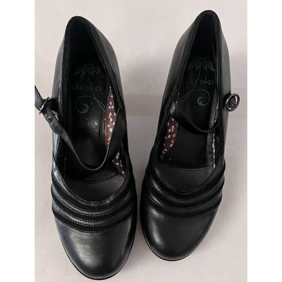 Dansko | Shoes | Dansko Womens Becky Black Mary Jane Shoes Adjust Strap ...